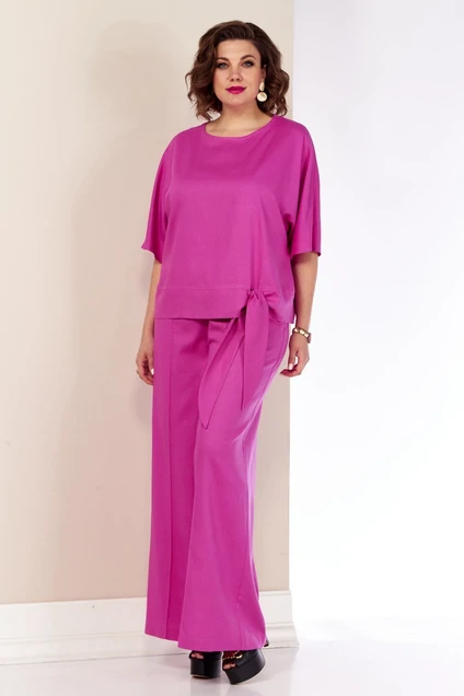 *Костюм брючный 4055 фуксия Shetti купить в интернет магазине Велесмода